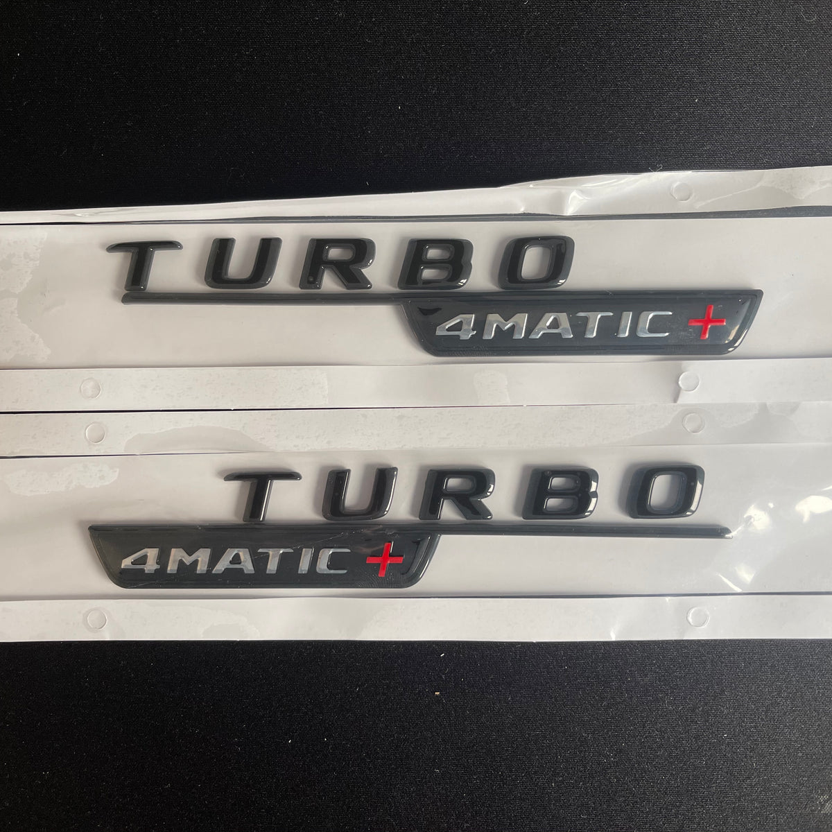 Gloss Black TURBO 4matic+ Emblems Badges for Mercedes Benz A35 A45S CL ...